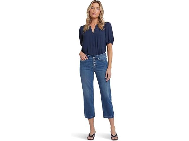 (取寄) エヌワイディージェイ レディース リラックスド-フィット パイパー クロップ ウィズ 1 ヘム ジーンズ イン コスタ ブラバ NYDJ women Relaxed Piper Crop With 1