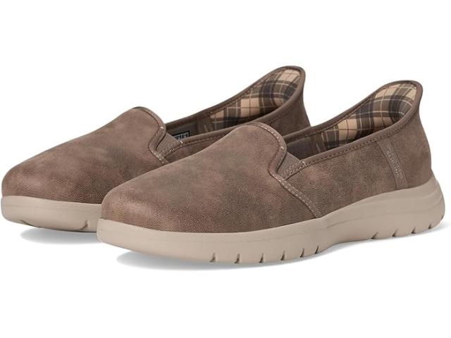 (取寄) スケッチャーズ レディース ハンズ フリー スリップインズ オン-ザ-ゴー フレックス ダブル ゴア SKECHERS women Hands Free Slip-ins On-The-Go Flex Double Gore Dark Taupe