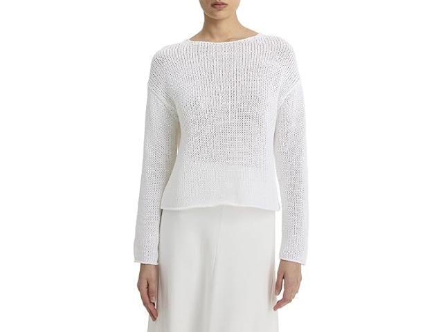 (取寄) ヴィンス レディース コーテッド コットン プルオーバー Vince women Coated Cotton Pullover Optic White