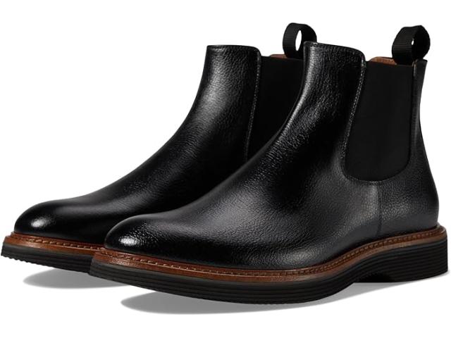 (取寄) ジョンストン&マーフィー コレクション メンズ ジェンソン チェルシー ブーツ Johnston & Murphy Collection men Jenson Chelsea Boot Black Tumbled Calfskin