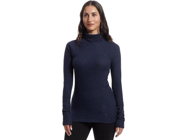 (取寄) スマートウール レディース サーマル メリノ リブ タートルネック Smartwool women Thermal Merino Rib Turtleneck Nightfall Blue-Deep Navy