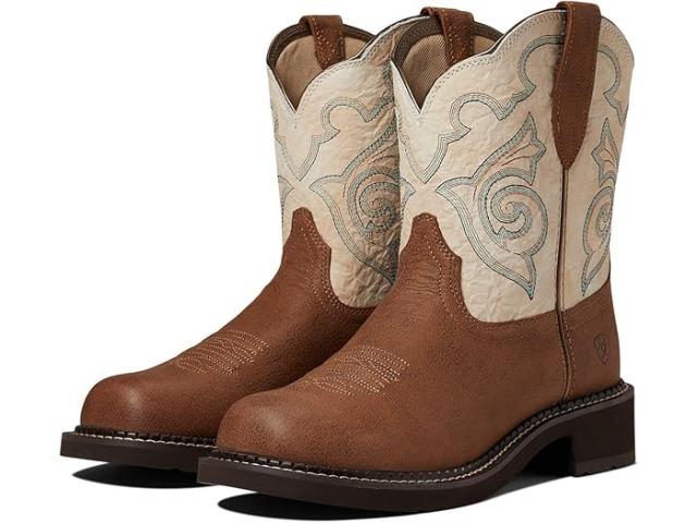(取寄) アリアット レディース ファットベビー ヘリテージ テス ウェスタン ブーツ Ariat women Fatbaby Heritage Tess Western Boot Tortuga/Crema