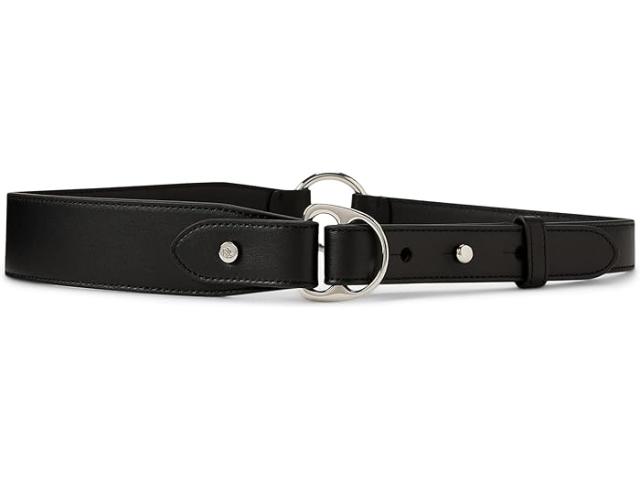 (取寄) ローレン ラルフローレン レディース エクエストリアン D-リング レザー ベルト Lauren Ralph Lauren women Equestrian D-Ring Leather Belt Black