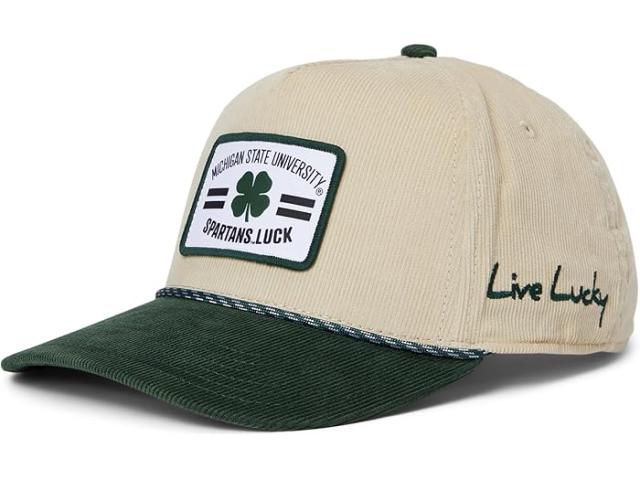 (取寄) ブラッククローバー ミシガン ステート レガシー アジャスタブル スナップバック ハット Black Clover Michigan State Legacy Adjustable Snapback Hat Natural/Dark Green/Corduroy With Rope Hd Patch