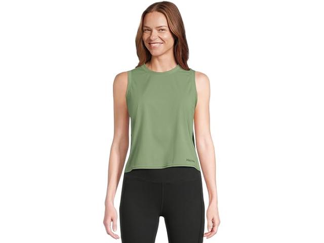 (取寄) マーモット レディース ハイ ネック タンク Marmot women AirExchange SolarShield High Neck Tank Agate Green