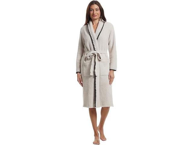 (取寄) ベアフットドリームス レディース コージーシック ブランケット ステッチ ローブ Barefoot Dreams women Cozychic Blanket Stitch Robe Stone