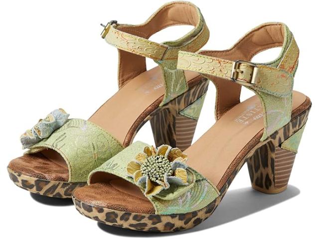 (取寄) ラルティストバイスプリングステップ レディース ワイルドキャット L'Artiste by Spring Step women Wildcat Lime Green Multi Leather Combo