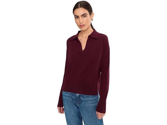 (取寄) スプレンディッド レディース トリ カシミア ポロ セーター Splendid women Tori Cashmere Polo Sweater Rosewood