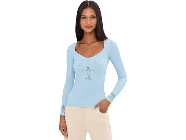 (取寄) フリーピープル レディース ダイナミック デュオ ティー Free People women Dynamic Duo Tee Cashmere Blue