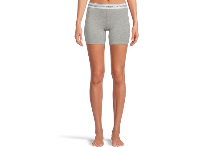 (取寄) カルバンクライン アンダーウェア レディース アイコン コットン モーダル ボクサー ブリーフ   Underwear women Icon Cotton Modal Boxer Brief Grey Heather