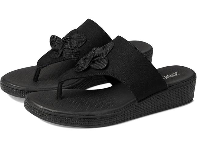 (取寄) ライフストライド レディース ブルーム トングス LifeStride women Bloom Thongs Black Stretch Linen Fabric