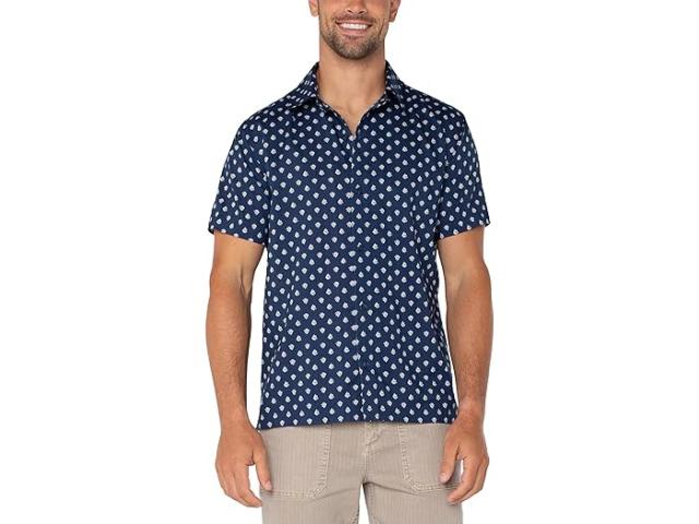 (取寄) リバプールロサンゼルス メンズ ショート スリーブ ボタン アップ シャツ Liverpool Los Angeles men Short Sleeve Button Up Shirt Navy/Multi