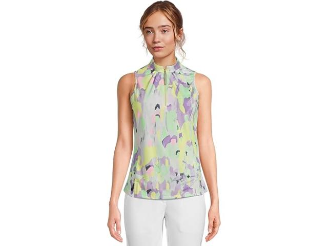 (取寄) ジェイミー サドック レディース シブヤ プリント スリーブレス トップ Jamie Sadock women Shibuya Print Sleeveless Top Creme De Mint