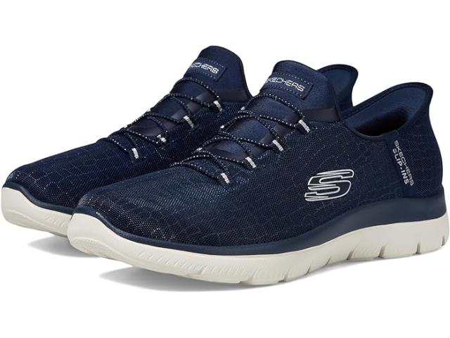 (取寄) スケッチャーズ レディース ナイト ハンズ フリー スリップ-インス SKECHERS women SKECHERS Summits-Classy Night Hands Free Slip-Ins Navy/Silver