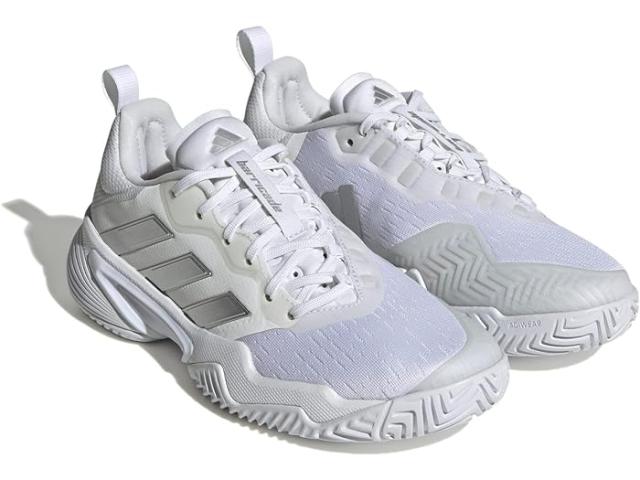 (取寄) アディダス レディース バリケード adidas women adidas Barricade Footwear White/Silver llic/Grey One