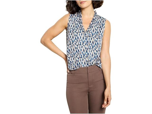 (取寄) ニックゾー レディース ラッフルド アラウンド トップ NIC+ZOE women Brushstrokes Ruffled Around Top Neutral Multi