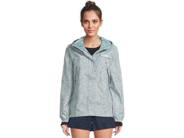 (取寄) ノースフェイス レディース アントラ レイン The North Face women Antora Rain Jacket—Print Blue Eclipse Regenerative Ink Print