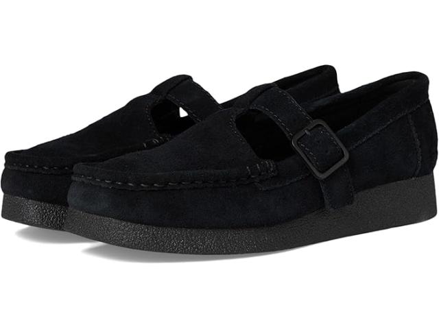 (取寄) クラークス レディース ワラビー エボ バー Clarks women Wallabee Evo Bar Black Suede