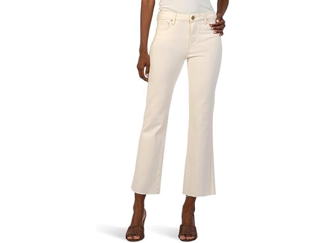 (取寄) カット フロム ザ クロス レディース ピティート ケルシー ハイライズ アンクル フレア ウィズ ロー ヘム イン エクリュ KUT from the Kloth women Petite Kelsey High-Rise Ankle Flare With Raw Hem in Ecru Ecru