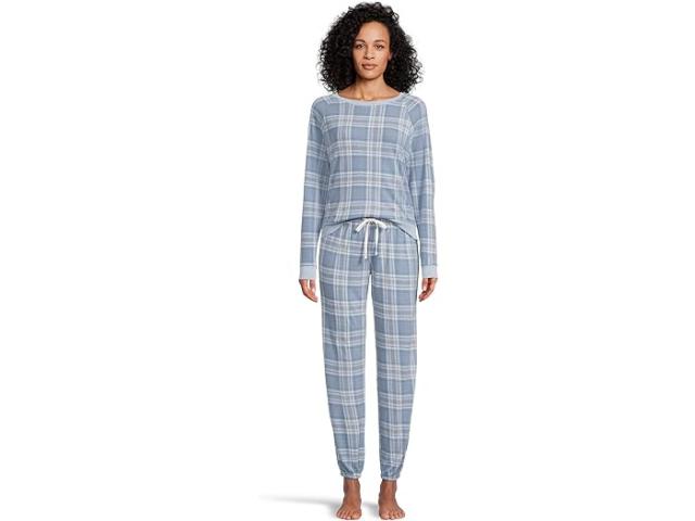 (取寄) ハニーデュー インティメイト レディース スター シーカー ブラッシュ ジャージ ラウンジ セット Honeydew Intimates women Star Seeker Brushed Jersey Lounge Set Chambray Plaid