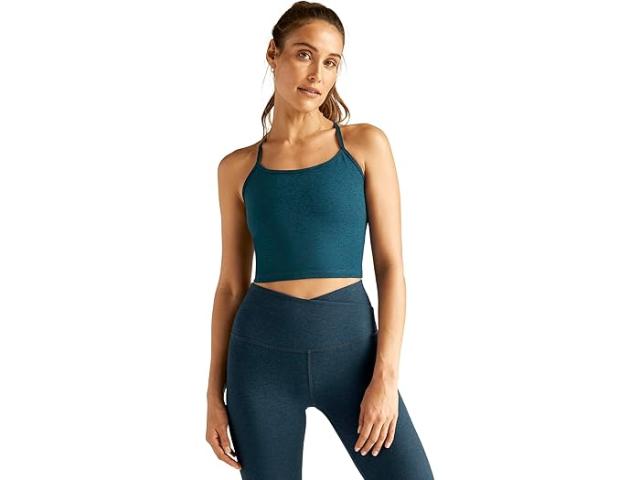 (取寄) ビヨンドヨガ レディース スペースダイ スリム レイサーバック クロップド タンク Beyond Yoga women Spacedye Slim Racerback Cropped Tank Blue Gem Heather