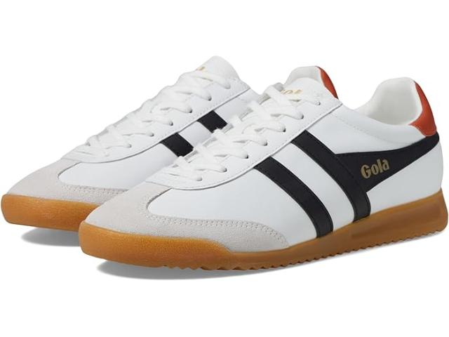 (取寄) ゴーラ メンズ トルペド レザー Gola men Gola Torpedo Leather White/Black/Moody Orange