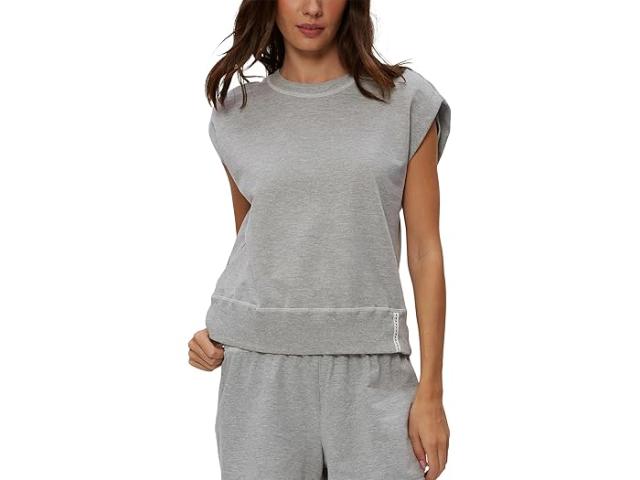 (取寄) マイケル スターズ レディース ブルックリン パワー ショルダー スウェットシャツ Michael Stars women Brooklyn Power Shoulder Sweatshirt Heather Grey