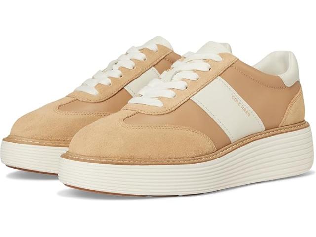 (取寄) コールハーン レディース オリジナルグランド マックス プラットフォーム スニーカー Cole Haan women Originalgrand Max Platform Sneakers Tuscan Sand Leather/Suede