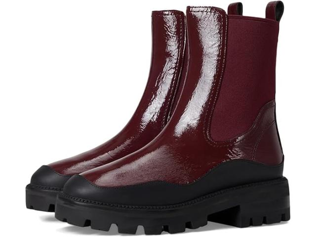 (取寄) ケイトスペード レディース ロンドン クリンクル パテント レザー チェルシー ブーツ Kate Spade New York women London Crinkle Patent Leather Chelsea Boots Dark Merlot