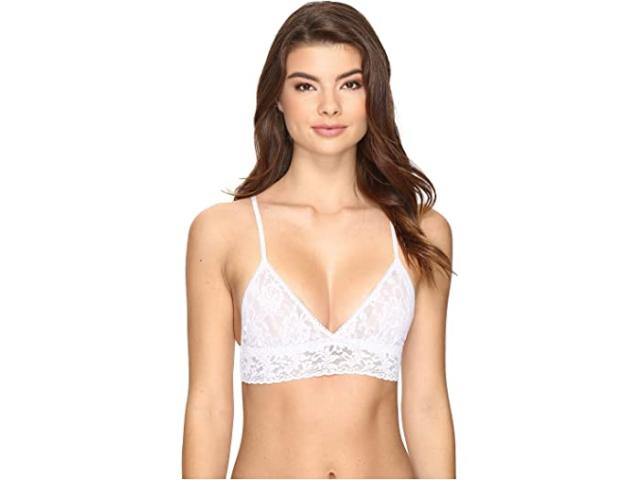 (取寄) ハンキー パンキー レディース シグニチャー レース パッテッド トライアングル ブラレット Hanky Panky women  Signature Lace Padded Triangle Bralette White