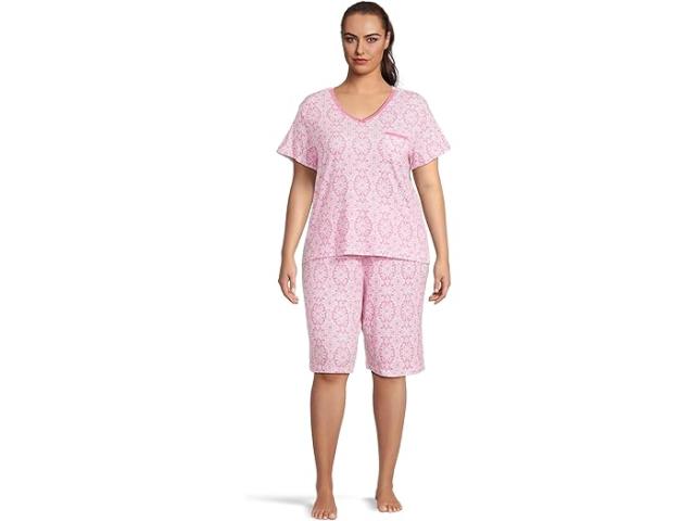 (取寄) カレン ノイバーガー レディース サンシャイン メドウス ノッチ カラー ガールフレンド パジャマ セット Karen Neuburger women Sunshine Meadows Notch Collar Girlfriend Pajama Set Spring Medallion