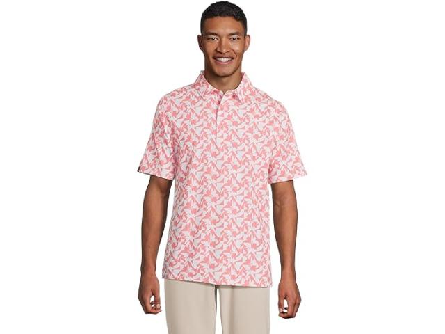 (取寄) キャロウェイ メンズ レイヤード フローラル ポロ Callaway men Layered Floral Polo Strawberry Pink