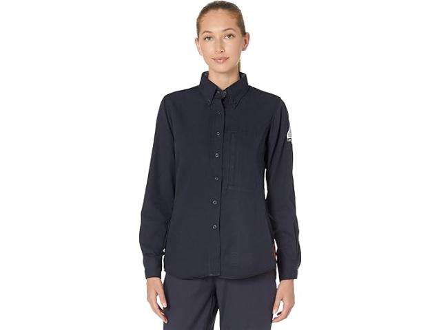(取寄) ブルワーク FR レディース IQ シリーズ コンフォート ウーブン ライトウェイト シャツ Bulwark FR women Bulwark FR iQ Series Comfort Woven Lightweight Shirt Navy
