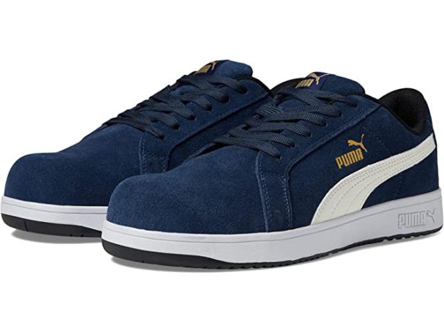 (取寄) プーマ セーフティー メンズ アイコニック スエード ロー ASTM エー PUMA Safety men Iconic Suede Low ASTM EH Navy/White