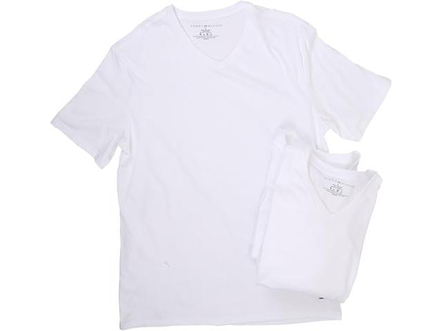 (取寄) トミーヒルフィガー メンズ コットン V-ネック シャツ 3-パック   men   Cotton V-Neck Shirt 3-Pack White