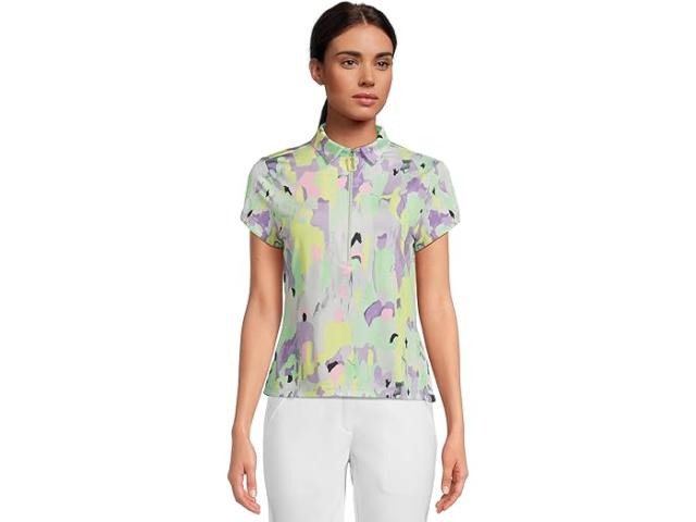 (取寄) ジェイミー サドック レディース シブヤ プリント ショート スリーブ トップ Jamie Sadock women Shibuya Print Short Sleeve Top Creme De Mint