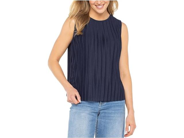 (取寄) リバプールロサンゼルス レディース スリーブレス クルー ネック ニット トップ Liverpool Los Angeles women Sleeveless Crew Neck Knit Top Dark Navy