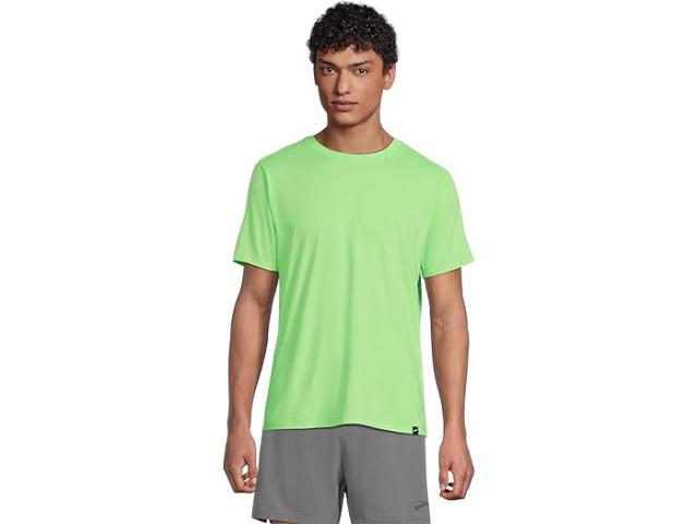 (取寄) ブルックス メンズ ラグゼ ショート スリーブ Brooks men Luxe Short Sleeve Heather Neo Limeade