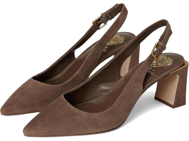 (取寄) ヴィンスカムート レディース ハムデン バックル スリングバック ポンプ Vince Camuto women Hamden Buckle Slingback Pump Toasted Taupe