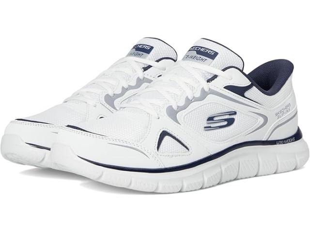 (取寄) スケッチャーズ メンズ トラック ハンズ フリー スリップ-イン SKECHERS men Track Ezral Hands Free Slip-in White/Navy