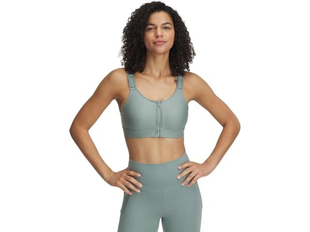 (取寄) アンダーアーマー レディース インフィニティ ハイ インパクト ジップ スポーツ ブラ Under Armour women Infinity High Impact Zip Sports Bra Silica Green