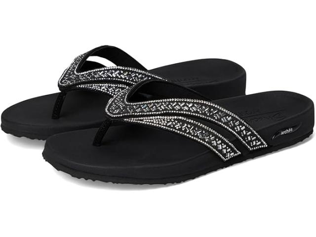 (取寄) スケッチャーズ レディース アーチ フィット メディテーション - トゥルー ジェム SKECHERS women Arch Fit Meditation - True Gem Black/Silver
