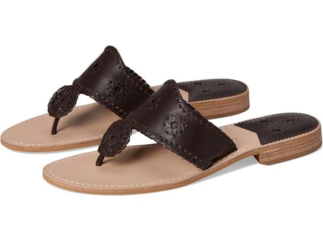 (取寄) ジャック ロジャース レディース ジャックス フラッツ サンダル - ナッパ Jack Rogers women Jacks Flat Sandal - Nappa Hot Fudge