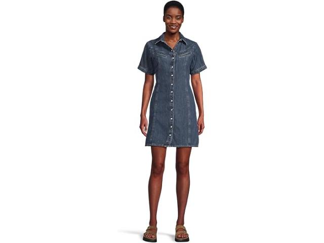(取寄) リーバイス プレミアム レディース デニム ショート スリーブ ドレス Levi's Premium women Rinoa Denim Short Sleeve Dress Sledge Sister