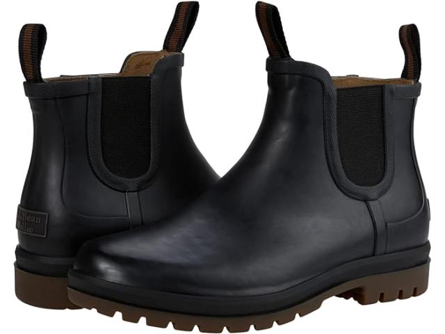 (取寄) エルエルビーン レディース ラギッド ウェリー チェルシー ブーツ L.L.Bean women Rugged Wellie Chelsea Boot Black/Dark Gum