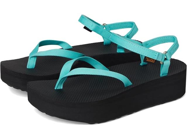 (取寄) テバ レディース フラットフォーム サンダル スリム Teva women Flatform Sandal Slim Bright Teal/Black