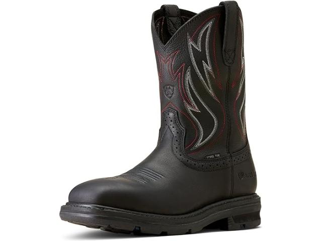 (取寄) アリアット メンズ シェラ ショック シールド スティール トゥ ワーク ブーツ Ariat men Ariat Sierra Shock Shield Steel Toe Work Boots Black