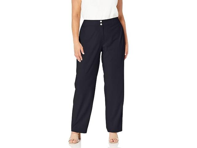 (取寄) カルバンクライン レディース プラス サイズ クラシック フィット ラックス パンツ   women Plus Size Classic Fit Lux Pant Navy