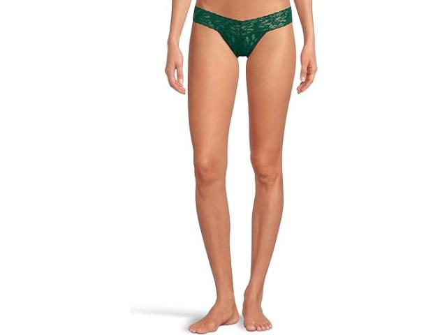(取寄) ハンキー パンキー レディース ピティート シグニチャー レース トング Hanky Panky women Petite Signature Lace Thong Spruce