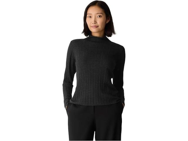 (取寄) アイリーン フィッシャー レディース クリーン メリノ タートル ネック セーター Eileen Fisher women Clean Merino Turtle Neck Sweater Charcoal